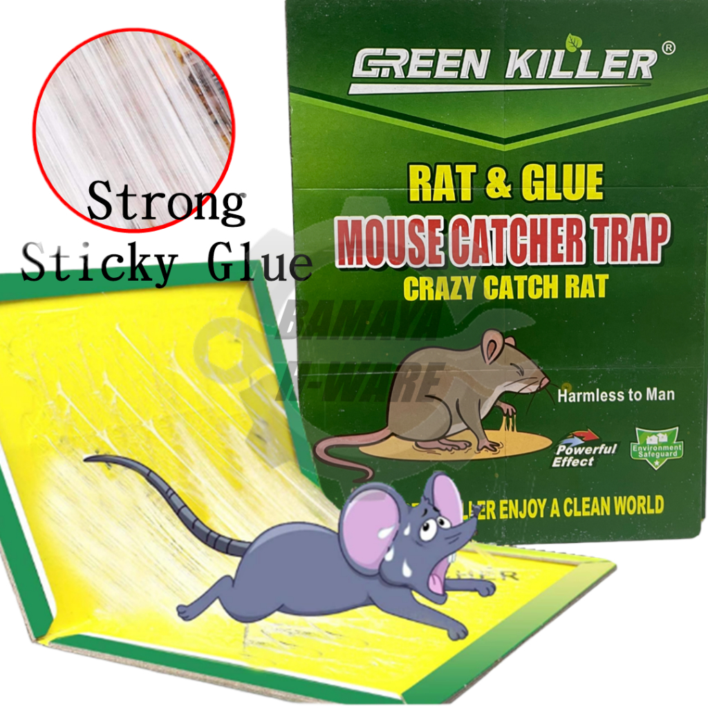 Green Mouse Catcher Trap Box. Super Sticky Trap Box For Rats. Rat Glue ...