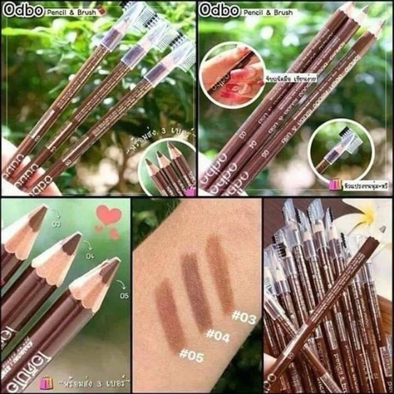 ODBO EYEBROW PENCIL WITH BRUSH KOD 05 | Shopee Malaysia