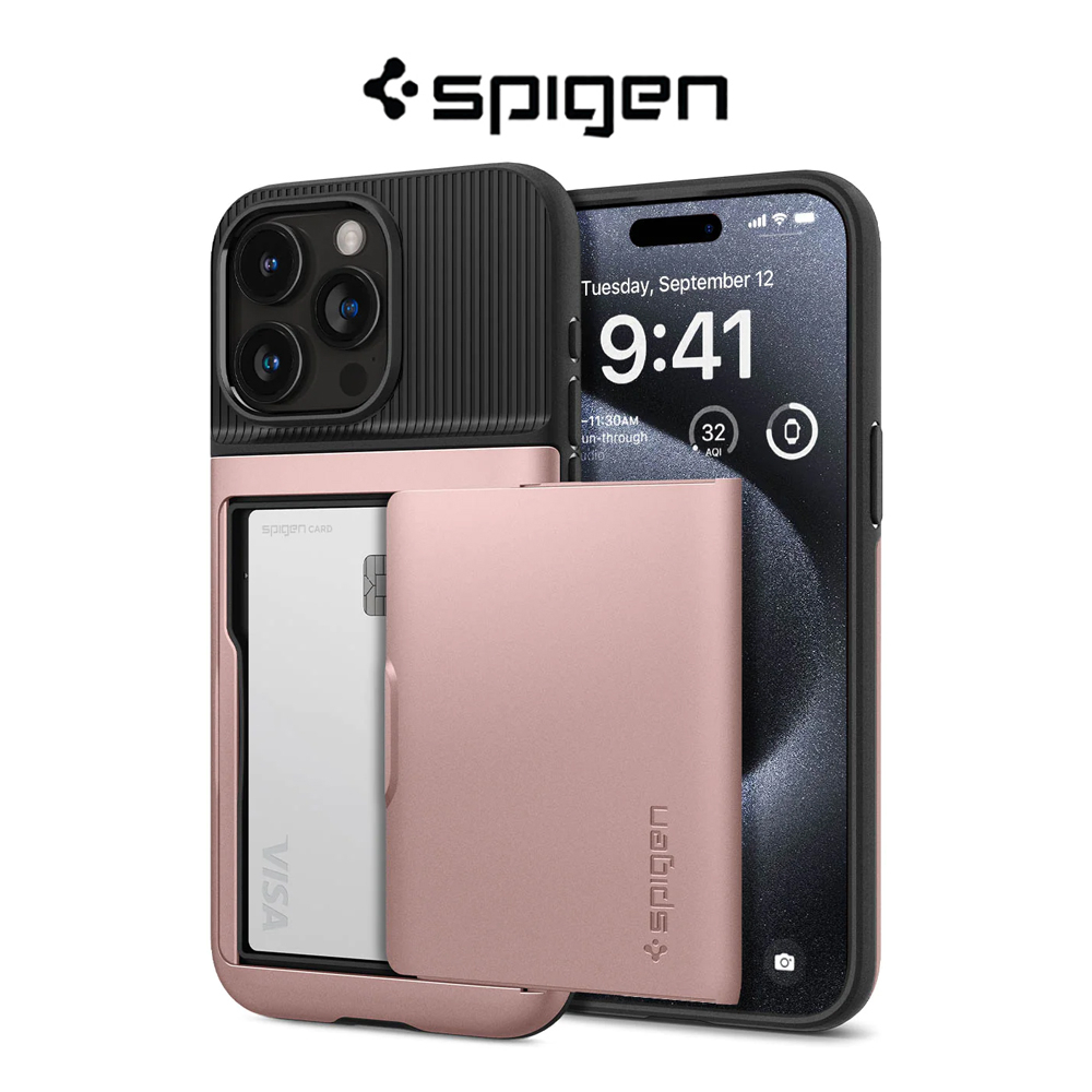 Spigen iPhone 15 Pro Case 6.1" Cover Slim Armor CS Casing Card Slot ...