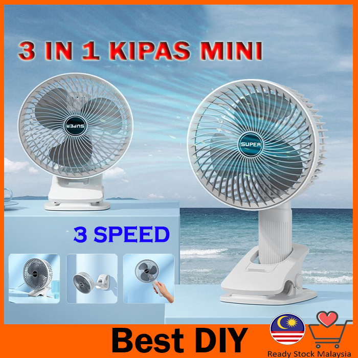 Multifunction Kipas Mini Portable Fan Table Fan Desktop Fan Handheld ...