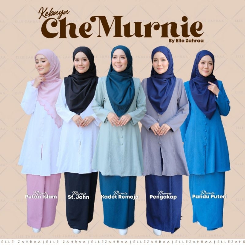 Uniform Cikgu Kebaya Kurung Che Murni By Elle Zahraa | Shopee Malaysia