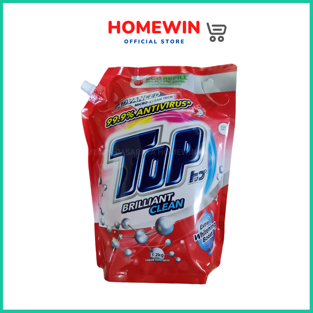 Top Liquid Detergent Brilliant Clean (3.2kg Refill) | Shopee Malaysia