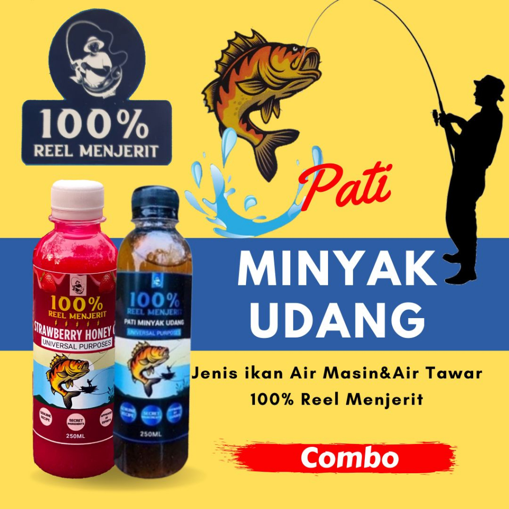 Pati minyak udang 100% reel menjerit, memancing | Shopee Malaysia
