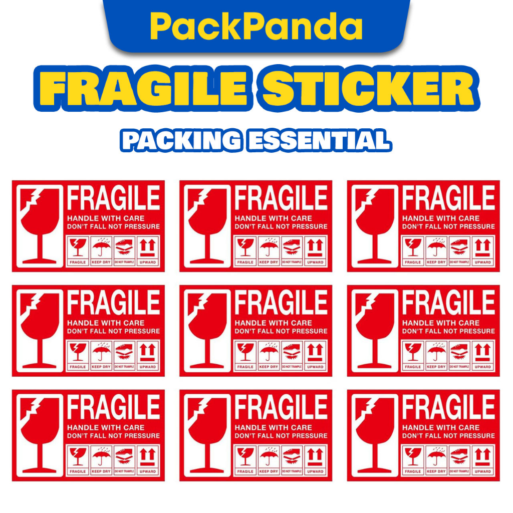 PackPanda Fragile Sticker Fragile Tape Courier Bag Parcel Bag Carton ...