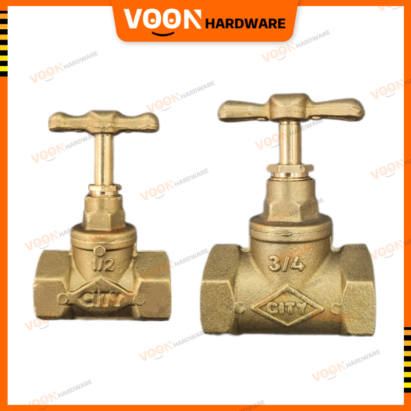 VOON Brass Stop Cock 1/2” 3/4” Stop Valve Sink Faucet Water Tap City ...