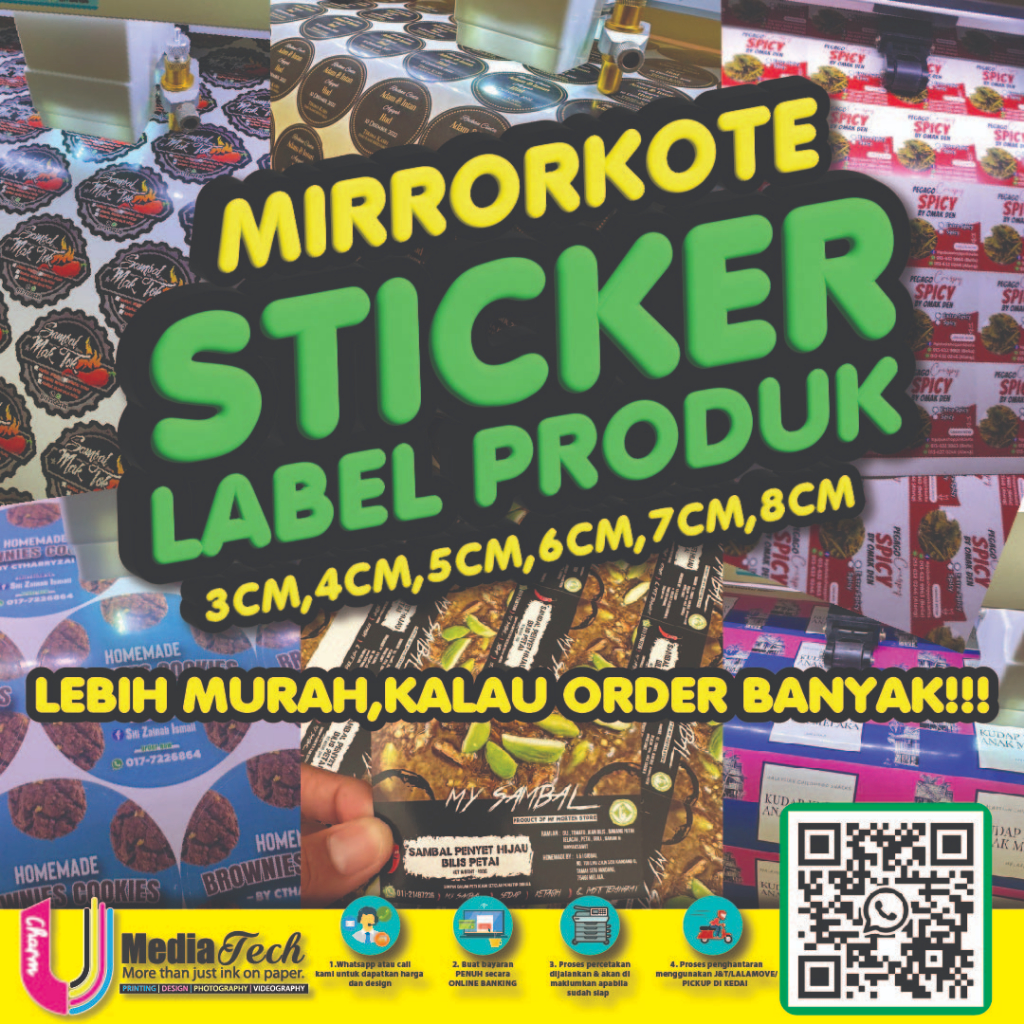 STICKER LABEL 4CM (MIRRORKOTE) | Shopee Malaysia