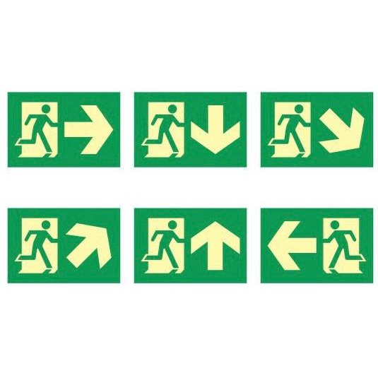 Exit - Way Guidance Sign - Glow In The Dark (200mm x 300mm) | Shopee ...