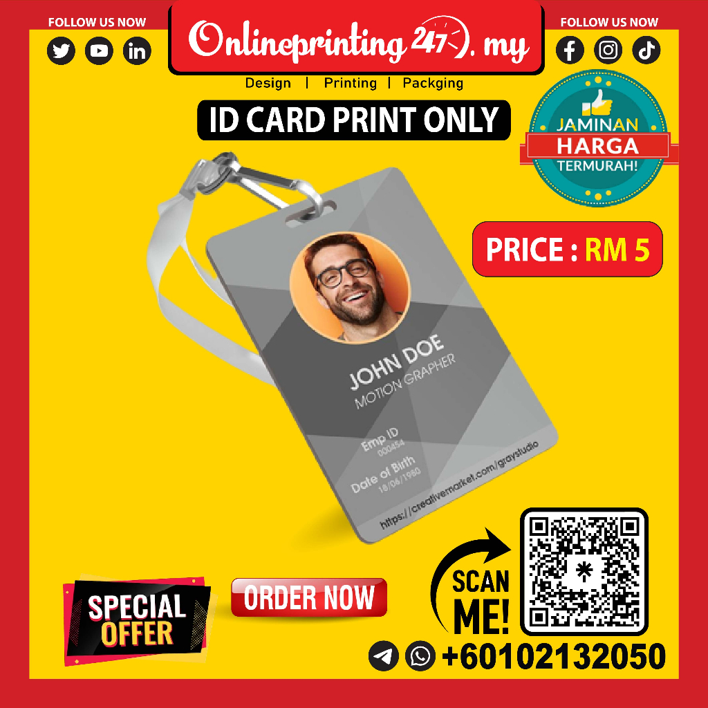Digital Print id Card | id card Printing | Order now in best price | id ...