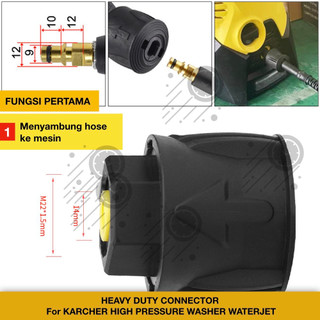 🔫 HEAVY DUTY CONNECTOR PANJANG KARCHER K2 K2.05 K1 PRESSURE WASHER ...