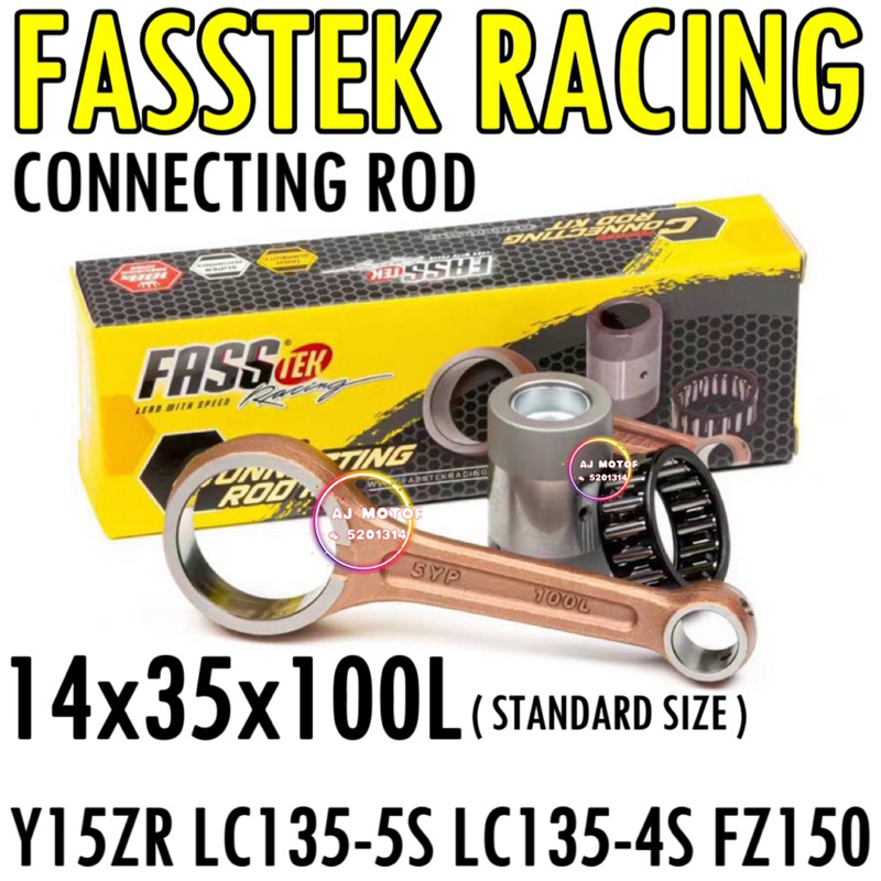 FASSTEK RACING CON ROD ( VERSION 2 ) 14x35x100L YAMAHA Y15ZR LC135 4S ...