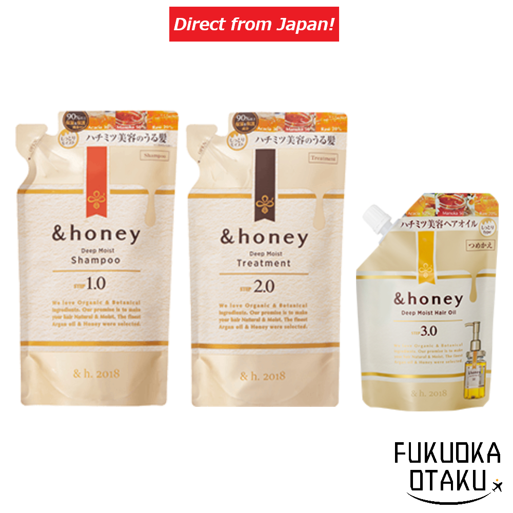 &honey Deep Moist Shampoo 1.0 350mL / Hair Treatment 2.0 350g / Hair ...
