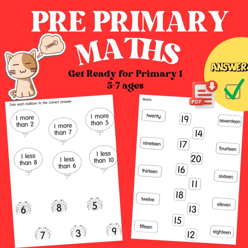 194 (PDF) Pre Primary Mathematics Worksheet I Kindergarten Pra Sekolah ...