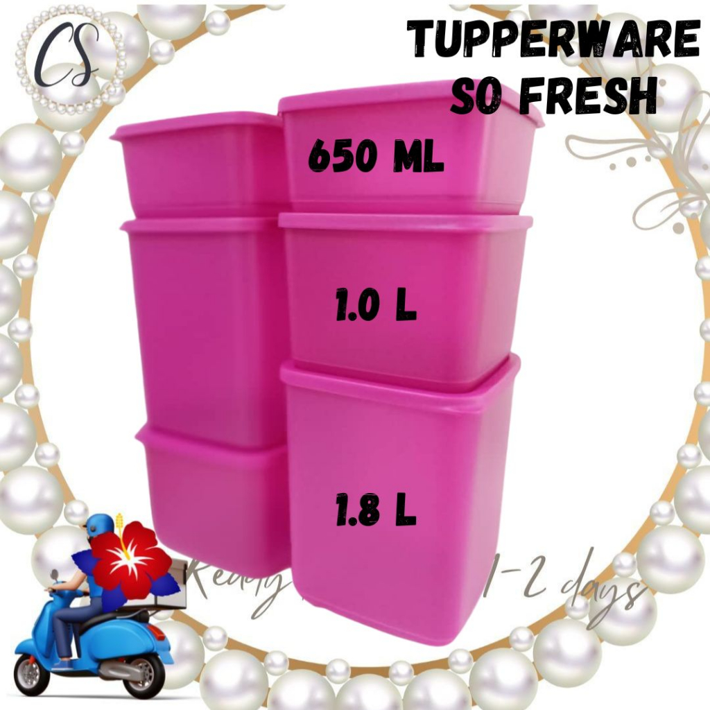 Tupperware So Fresh Square Set Air Tight Bekas Makanan 3 IN 1 | Shopee ...