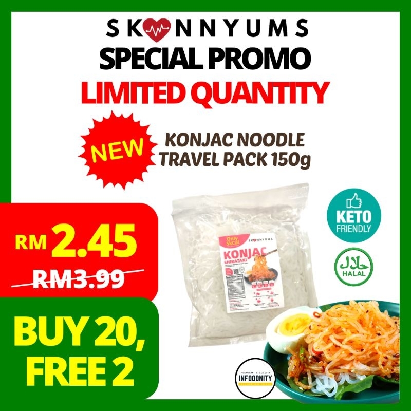SKINNY KONJAC Noodles Shirataki Noodles Mee Konjac Rice Mi Konjac Nasi ...