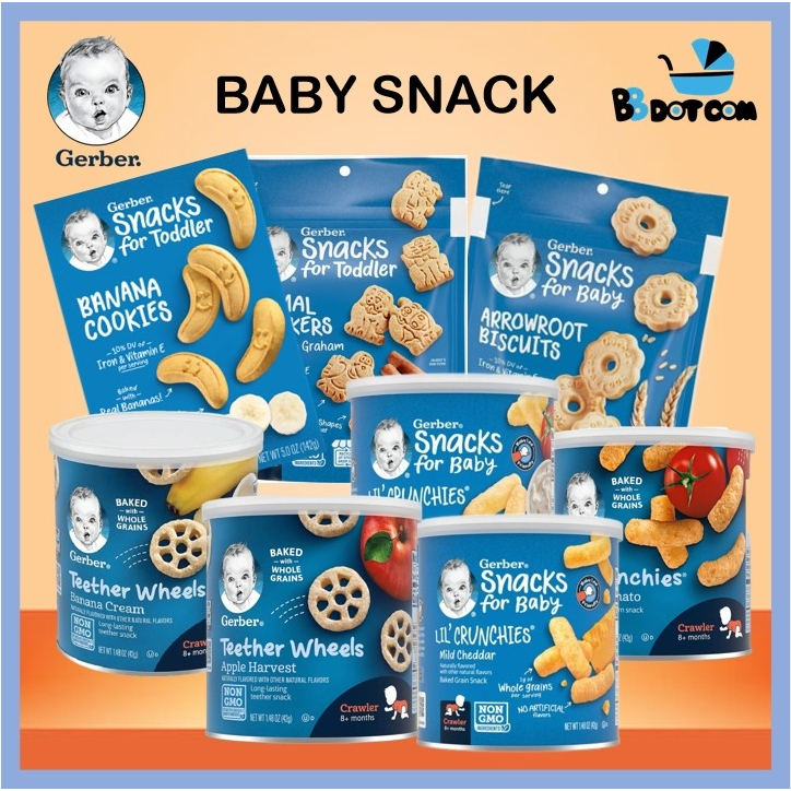 Gerber Teether Wheel / Lil' Crunchies / Banana Cookies / Animal ...