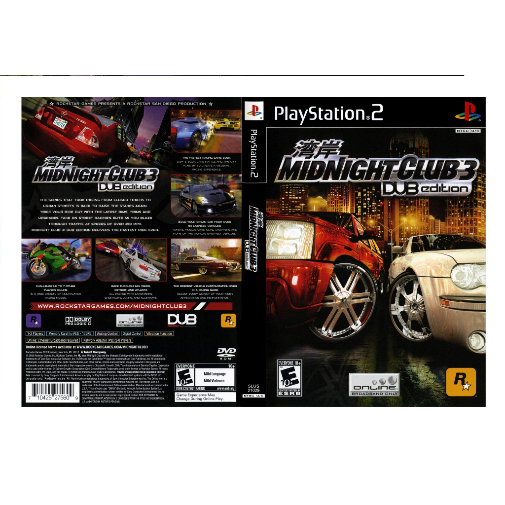 PS2 DVD Games Midnight Club 3 - DUB Edition (v2.00) | Shopee Malaysia