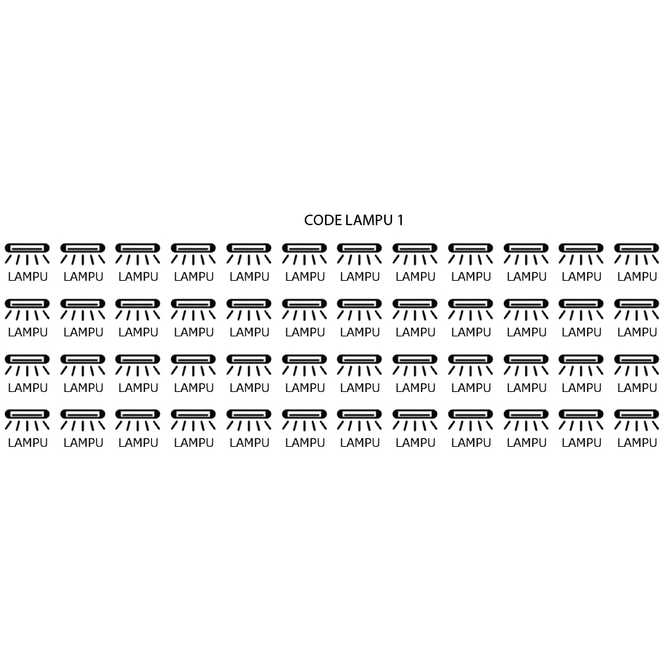 48pcs Label Suis Readymade Kipas Fan Lampu Lamp Malay English ...