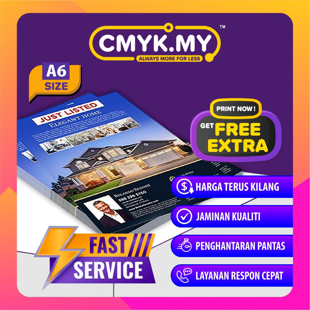 [HARGA CETAK] A6 Flyer / Leaflet / Hand Bill (HARGA PRINTING SAHAJA ...