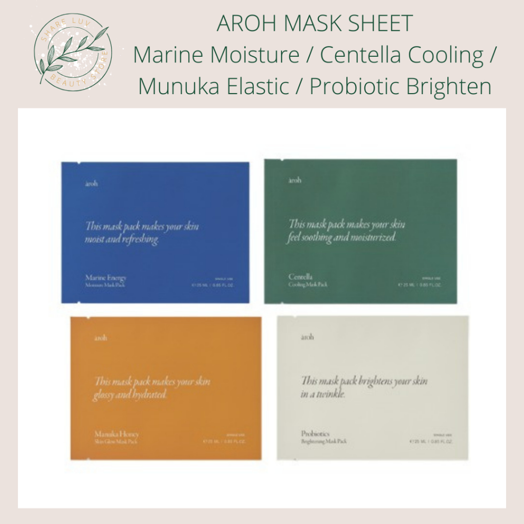[Ready Stock] AROH Mask Sheet Marine Moisture / Centella Cooling ...