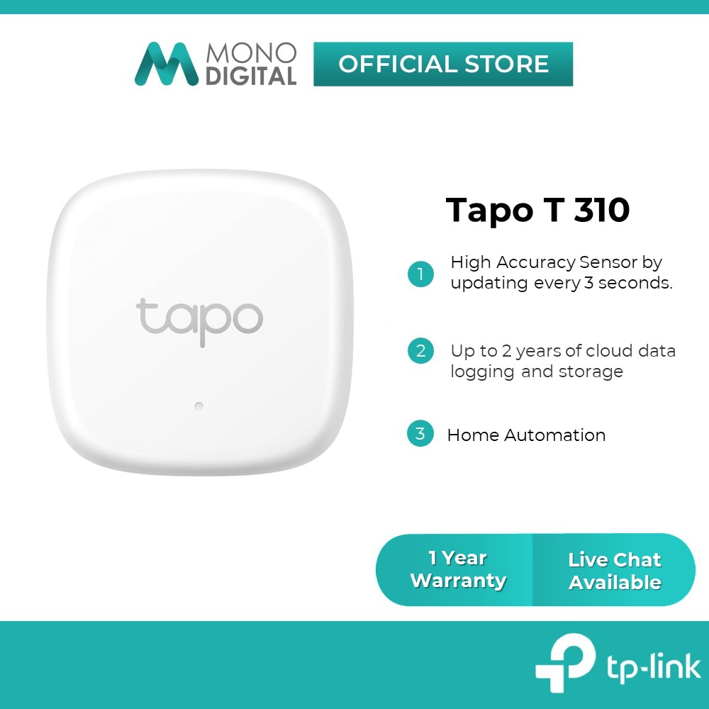 TP-Link Tapo T310 Smart Temperature and Humidity Sensor - Requires Tapo ...
