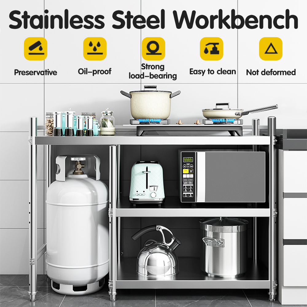 【Limited Time Sale】Kitchen Rack Gas Stainless Steel Gas Rack 100/120cm ...