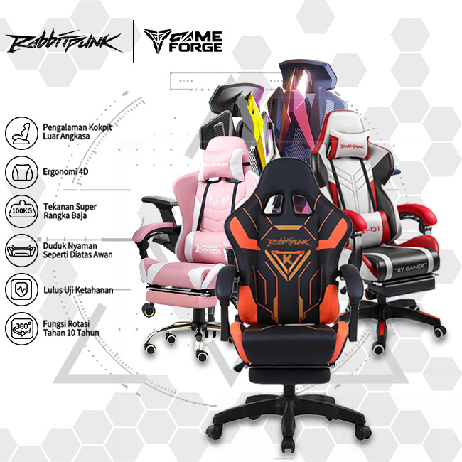 RabbitPunk— RB —Ergonomics Chair Office Chair Revolving Chair Gaming ...