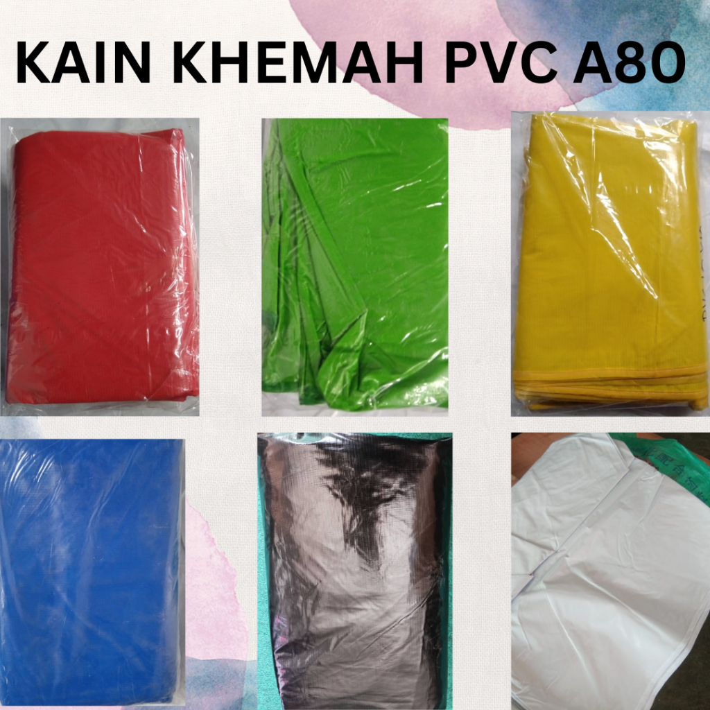 KAIN KHEMAH NIAGA PVC A80 SAIZ 6ft X 6ft (2M X 2M) DAN 8ft X 8ft (2.5M ...