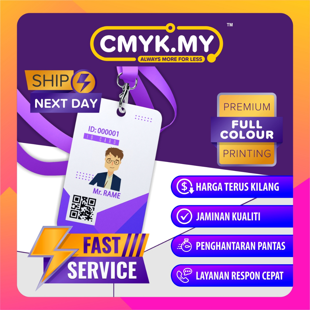[HARGA CETAK] ID Card / Student Card / Kad Matriks / Kad Staff ...