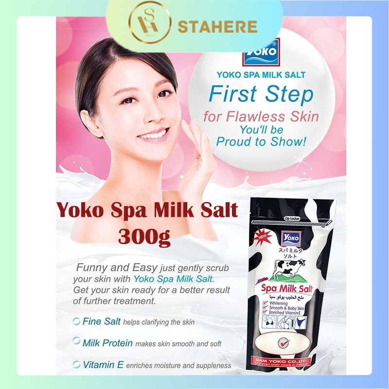 YOKO SPA SALT FROM THAILAND BEAUTIFUL ADN BRIGHTER (MILK SPA SALT) 300g ...