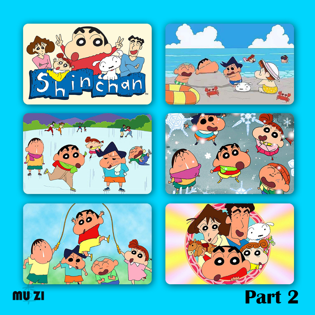 Family Shin Chan TnG Card STICKER NFC STICKER (Part 2) Waterproof Thick ...