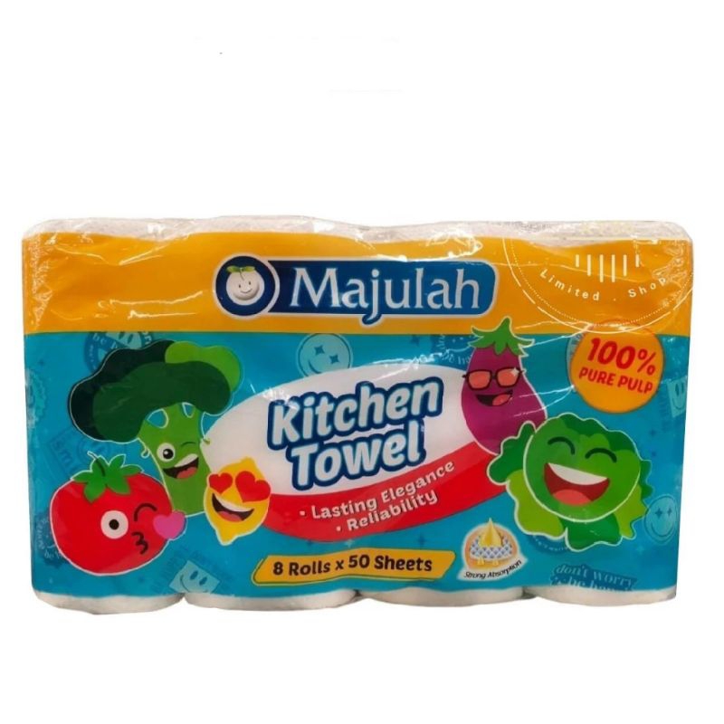 [LB] Majulah Kitchen Towel Tissue / Tisu Dapur Makanan (8rolls x 50 ...