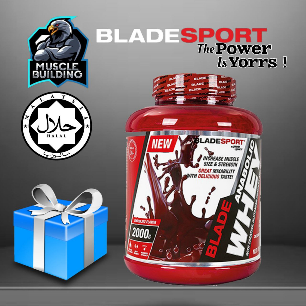 Halal | 30G Protein Blade Sport Anabolic Whey With Creatine & Micellar Casein original 100 % ...