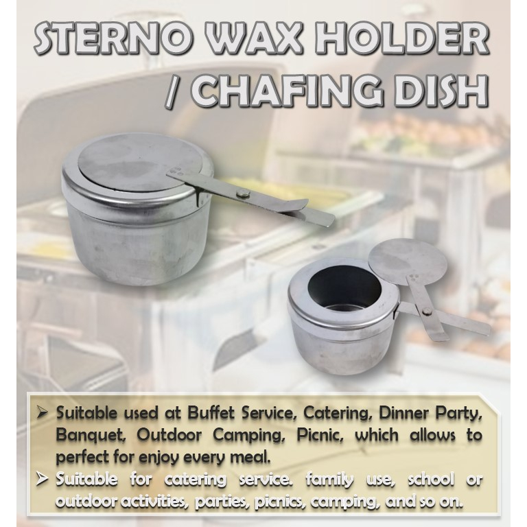 STERNO WAX HOLDER / CHAFING DISH / EMPTY WAX TIN / FUEL CAN / BUFFET ...