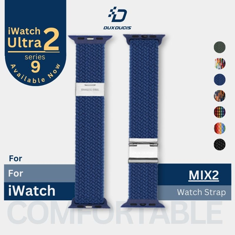 DUX MIX2 Sport Strap for iWatch Ultra 2 S10 S9 S8 S7 Series 10 9 8 7 6 5 SE 38 40 42 46 44 41 45 ...