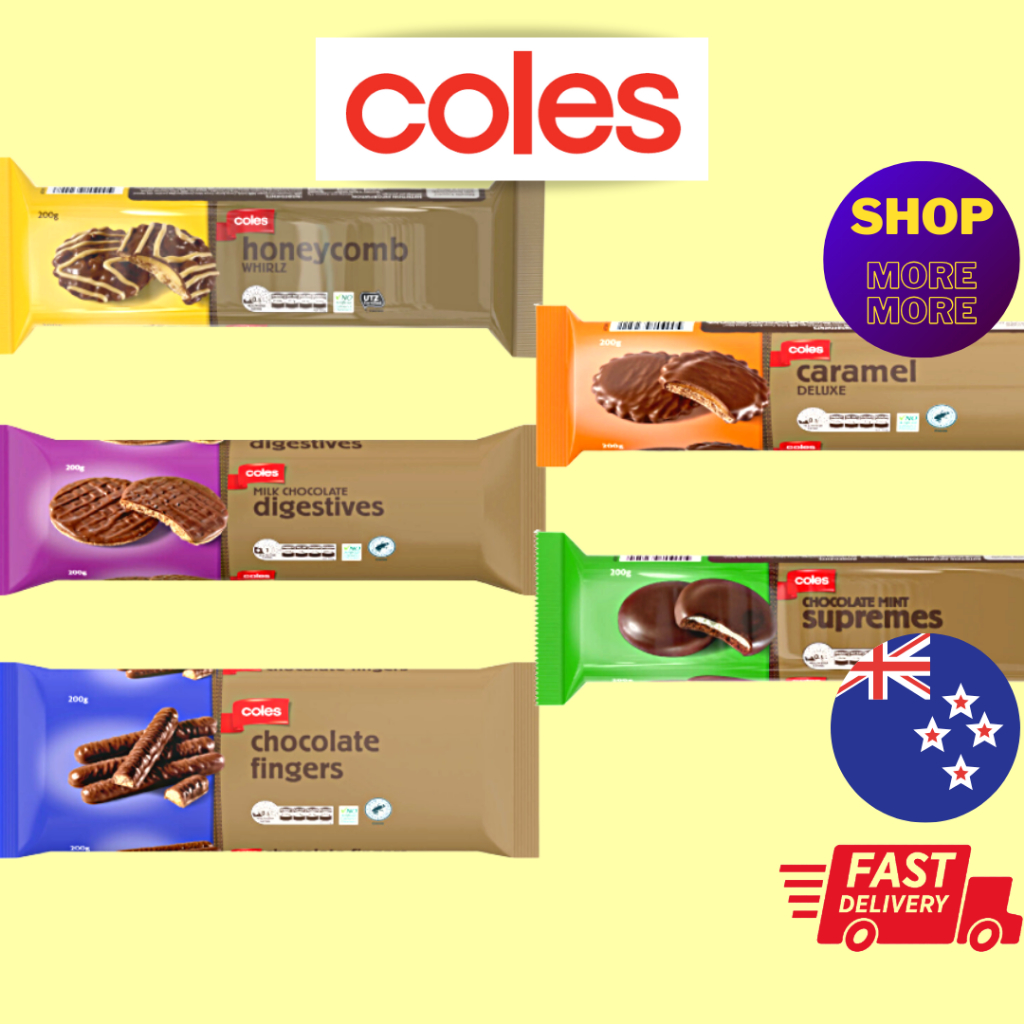 [NEW STOCK ️] COLES 🇦🇺 Biscuit & Cookies: Chocolate Fingers / Chocolate ...
