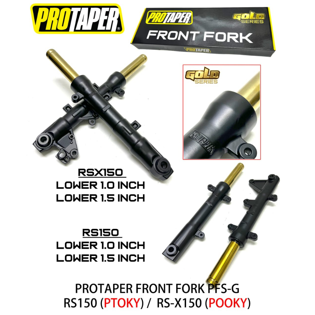 ( RS150 V1/V2/V3 & RS 150 V1/V2/V3 ) Protaper PFS-GOLD front fork lay ...