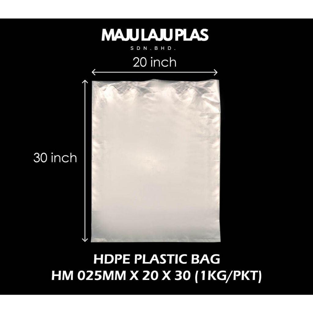 HDPE PLASTIC BAG /HM 025 X 20 X 30 (1KG/PKT) | Shopee Malaysia