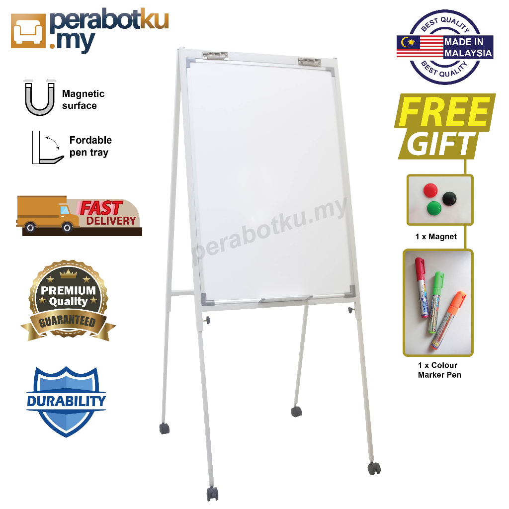 FLIP CHART BOARD 2FT X3FT FREE PAPER ! WHITEBOARD / PAPAN PUTIH TULIS ...