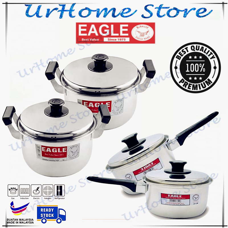 🔥𝗥𝗘𝗔𝗗𝗬 𝗦𝗧𝗢𝗖𝗞🔥EAGLE 430 Stainless Steel Non-Stick Saucepan Milk Pan ...