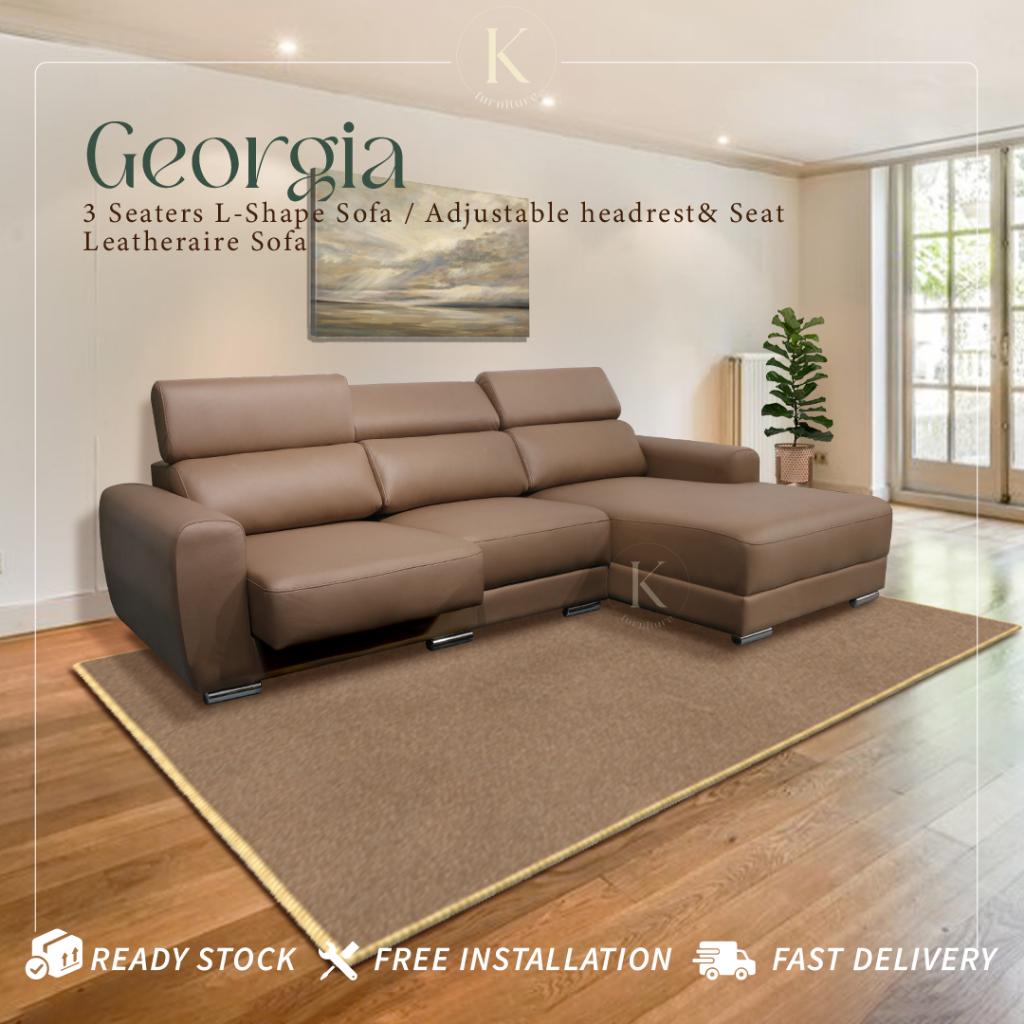 Kfurniture Georgia L-Shape Seater Sofa / Living Room / 108-20 | Shopee Malaysia