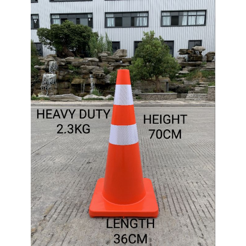 Safety Cone Traffic Heavy Duty PVC Cone Double Reflective Sticker Road ...
