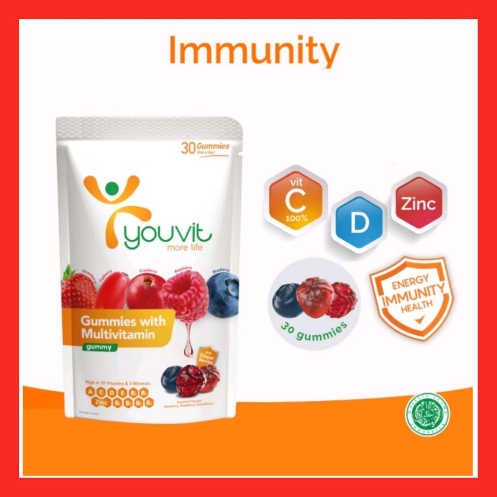 Youvit Gummies - Multivitamin (7's/30's) - Boost Immunity/Boost Energy ...
