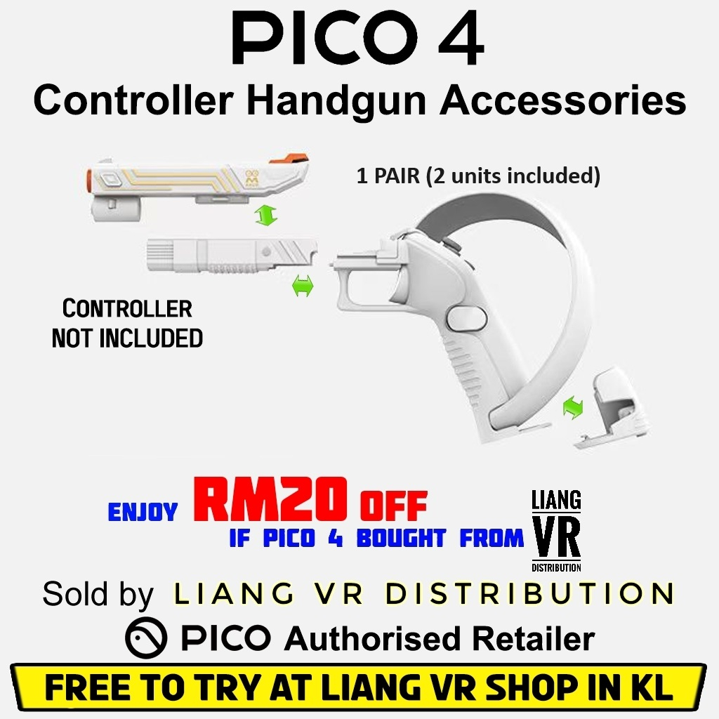 VR Dual Two Handgun Pistol Accessory for PICO 4 (design by AMVR ...