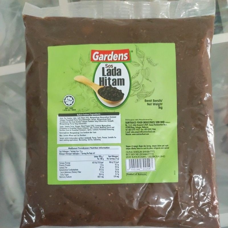 gardens lada hitam sos black pepper sauce 1kg | Shopee Malaysia