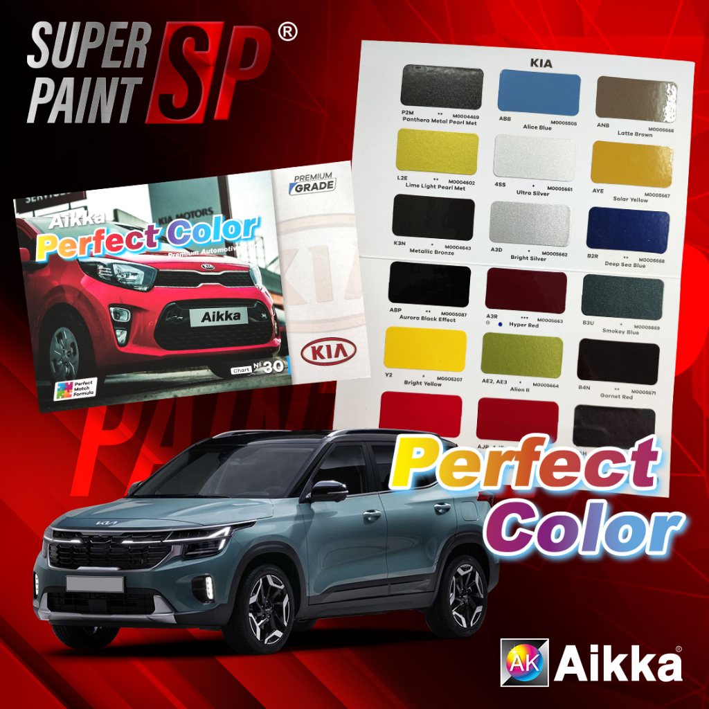 Aikka Perfect Color Chart No30 KIA Original 2K Car Paint Aerosol Touch ...