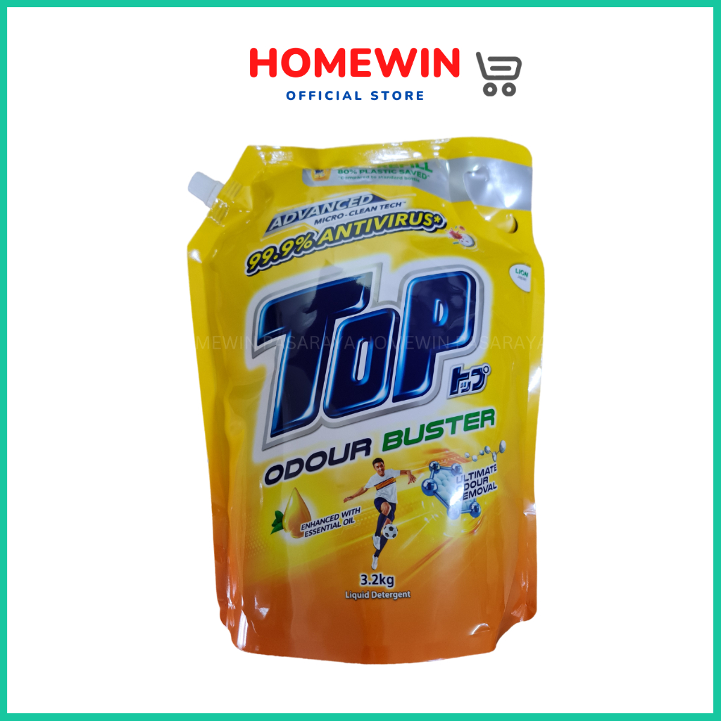 Top Liquid Detergent Odour Buster (3.2kg Refill) | Shopee Malaysia