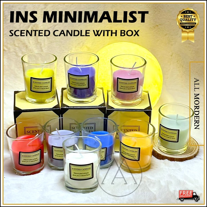 Aroma Scented Candles Natural Fragrance Soy Wax Essential Oil Creative ...