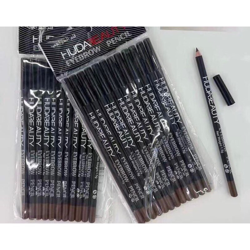 New Stock HUDA PRETTY EYEBROW PENCIL (Brown)12pc | Shopee Malaysia