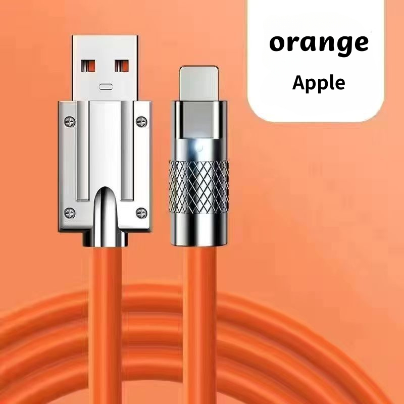 120W ultra fast charging liquid silicon material thick wire, ultra soft ...