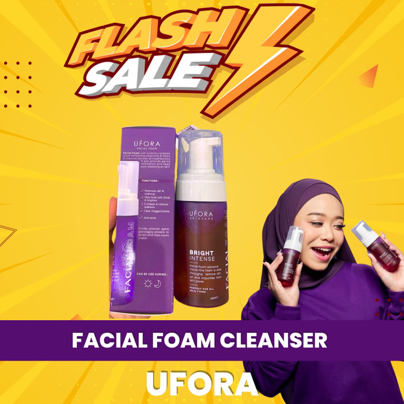 UFORA FACIAL FOAM ( Bright intense ) 100ml ( Pencuci Muka/Cleanser ...